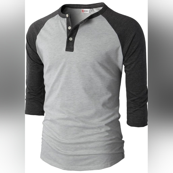 H2H | Shirts | Mens Twotone Henley Shirt | Poshmark